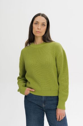 Mela Damen vegan Rippstrickpullover Adah Seaweed