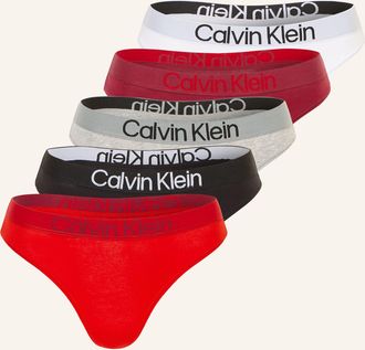 Calvin Klein 5er-Pack Strings Extra Soft Cotton Stretch rot
