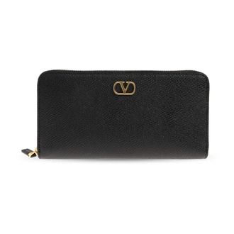 Valentino Garavani Femme, Accessoires, Noir, Taille: ONE Size Vlogo Signature Zippered Wallet