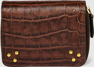 Jerome Dreyfuss Porte-monnaie Andr&eacute; Imprim&eacute; Croco Cigare