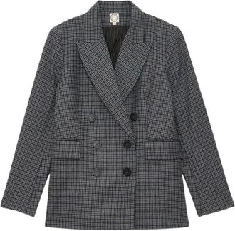 Ines De La Fressange June Checked Jacket - - Jackets - Damen - Grau - S