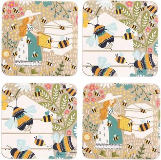 Ulster Weavers Bee Keeper Untersetzer, 4 Stück