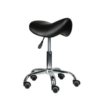 Generic Ergonomischer Sattelhocker, drehbarer, Verstellbarer Rollhocker, geeignet for Salons, medizinische Einrichtungen und Massagesalons(41-51cm)