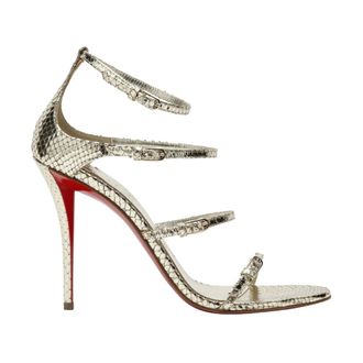 Christian Louboutin Femme, Chaussures, Jaune, Taille: 38 1/2 EU Millenium 100 Sandales