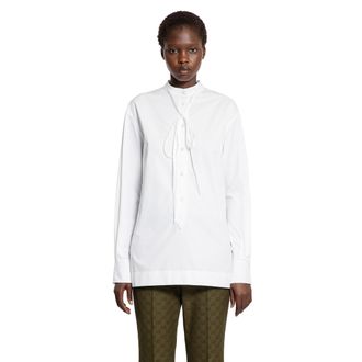Gucci Half-Button Shirt in Heavy Cotton Poplin