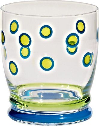 Cristalica Becher Wasserglas Trinkglas Nadia mit Motiv 340 ml D 8 cm Moderner Zeitloser Style