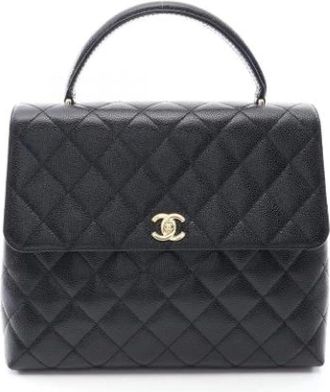 Chanel Sac &agrave; main vintage doccasion - Femme - Pre-owned - Noir - Taille: ONE Size