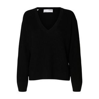 Selected V-Ausschnitt Strickware - - Knitwear - Damen - Schwarzk - XS