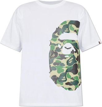 A Bathing Ape A Bathing Ape, Homme, Tops, Blanc, Taille: L Logo T-Shirt