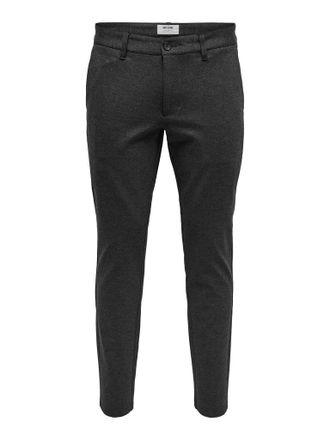 Only & Sons Herren Chino Hose ONSMARK - Slim Fit - Schwarz Grau Blau Gr&uuml;n, Gr&ouml;&szlig;e:38W / 34L, Farbe:Dark Grey Melange 22010209