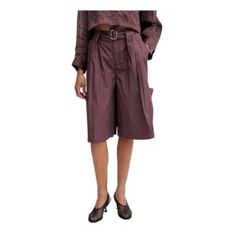 Isabelle Blanche Bermuda Cargo Shorts - Femme - Shorts - Brun - Taille: 36 FR