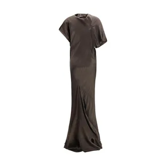 Rick Owens Womens Brown Copper Long Dress