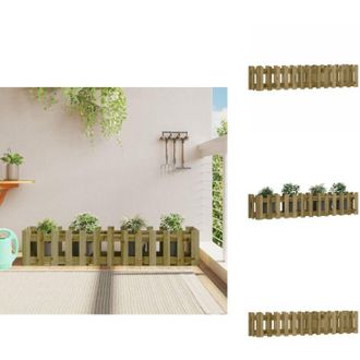 vidaXL Vidaxl - Lit sur&eacute;lev&eacute; de jardin design de cl&ocirc;ture bois de pin impr&eacute;gn&eacute; - Lit Sur&eacute;lev&eacute; - Jardin - Bois - Pin - Jardinerie