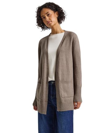 Street One Damen 2515457 Offener Cardigan, Mocha Dream Mel, 34
