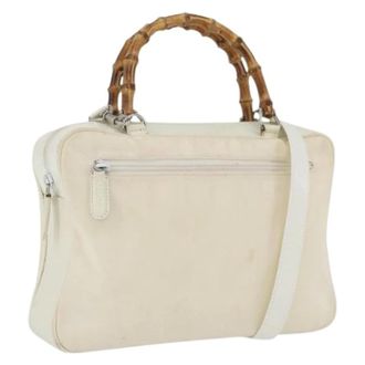 Gucci Sac &agrave; main Vintage en Nylon Pre-owned - Femme - Pre-owned - Blanc - Taille: ONE Size