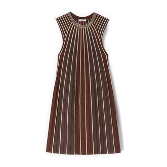 Motivi A-Linien-Kleid in plissiertem Strick - - Dresses - Damen - Braun - XS