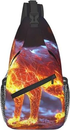 Generic Flame Fox Sac &agrave; bandouli&egrave;re de voyage pour homme Sac &agrave; dos de randonn&eacute;e