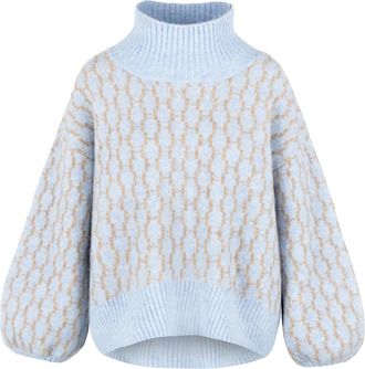 H&eacute;st H&eacute;st, Femme, Pulls, Bleu, Taille: 42 FR Fam New Pattern Sweater