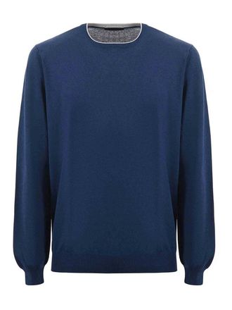 Fay Pull Col Rond - Bleu