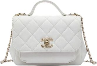 Chanel Sac port&eacute; &eacute;paule doccasion Business Affinity - Femme - Pre-owned - Blanc - Taille: ONE Size