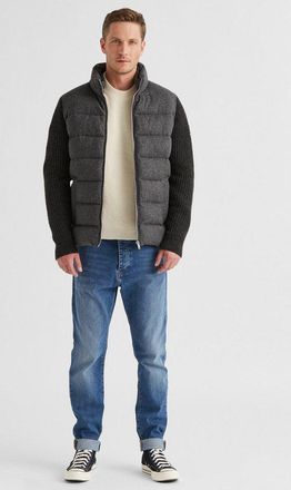 Milestone Wolljacke MSChester Herren Jacke Wolle klassisch, sportlich mit Logo Badge