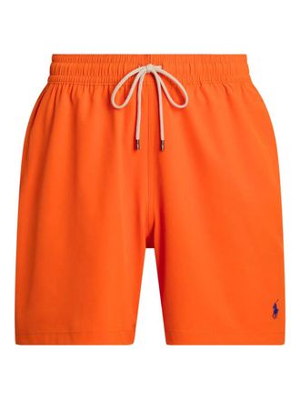 Polo Ralph Lauren short de bain &agrave; logo brod&eacute; - Orange