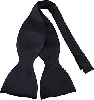 TigerTie N ud papillon pure soie, couleur noir soi-même nouer, N ud papillon soie + boîte avec instructions