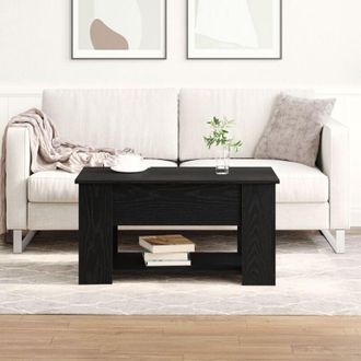 vidaXL vidaXL Schwarzer Eichencouchtisch 79x49x41 cm aus Holzwerkstoff