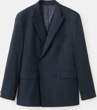 Mango Veste de costume Monaco crois&eacute;e slim-fit bleu marine - Homme - 46 - MANGO MAN