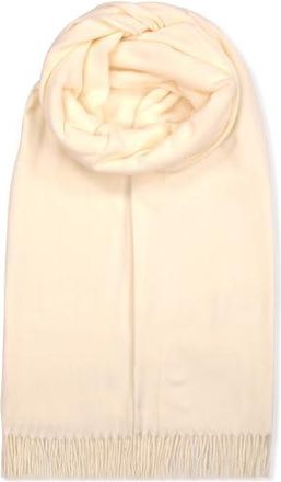 Malito more than fashion Malito - Écharpe tendance pour femme - Écharpe douce en mélange de cachemire - Longue écharpe dhiver unie - S600, ivoire, taille unique