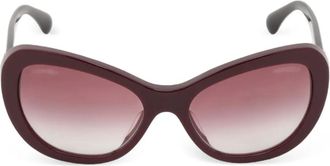 Chanel 2000s Sonnenbrille mit Logo-Schild - Rot