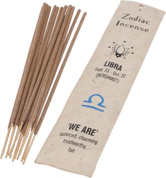 Guru Shop Horoskop R&auml;ucherst&auml;bchen, Nat&uuml;rliches Sternzeichen R&auml;ucherwerk - Waage/Bergamotte, 23x5x0 cm