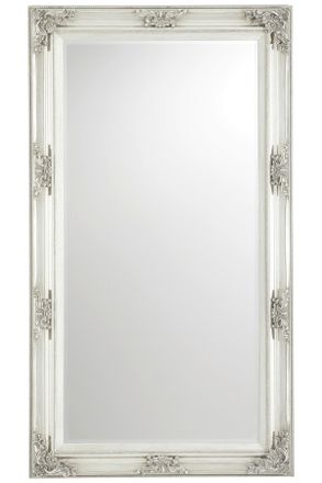 Xora Wandspiegel, Silber, Holz, Glas, Paulownia, Tanne,Tanne, massiv, rechteckig, 100x180x7.2 cm, Facettenschliff, senkrecht montierbar, Ganzk&ouml;rperspiegel,