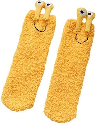 Generic Chaussettes Femme Chaussettes Chaudes Femme Chaussettes Thermiques Femme De Classique Automne-Hiver Style Poup&eacute;e Vintage Mi-Longues En Fourrure Douce 