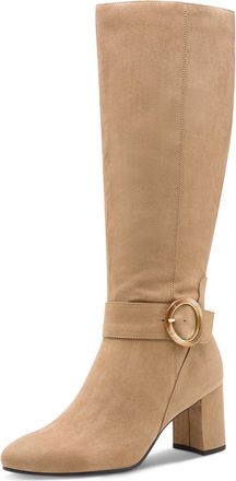 Marco Tozzi Marco Tozzi Damen Stiefel mit Blockabsatz Elegant, Beige (Beige), 39 EU