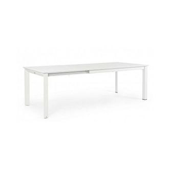 BIZZOTTO Bizzotto - Table de jardin extensible 160/240x100x76 cm en aluminium blanc