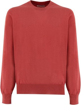 Brunello Cucinelli Homme, Pulls, Rouge, Taille: 2XL Jersey de Coton Léger