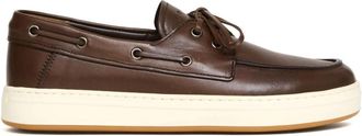 Hogan Homme, Chaussures, Brun, Taille: 42 1/2 EU mocassin bateau en cuir marron