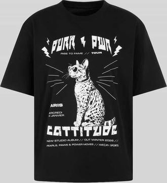 Marc Cain T-Shirt mit Catitude-Motivprint