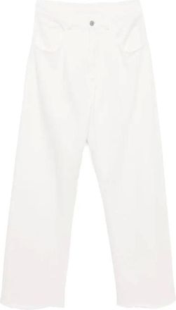 Maison Margiela Femme, Jeans, Blanc, Taille: 38 FR Pantalon Large Contemporain
