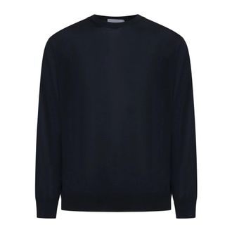 D4.0 Round-Neck Strickwaren - - Knitwear - Herren - Blau - 4XL
