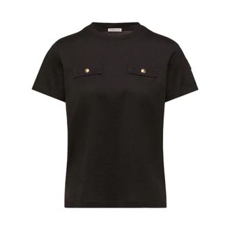 Moncler Moncler T-Shirts und Poloshirts Schwarz - - Tops - Damen - Schwarzk - M