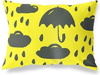 Bonamaison Le Jardin du Lin Kissenbezug Zierkissenbezug Neongelb-Rauch Kissenbezug, Für Bett, Auto, Sofa, Haus, Wohnzimmer, Schlafzimmer, Dekoration, 45x60 Cm - 