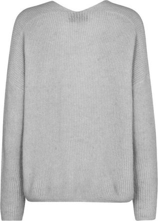 Mos Mosh Strickpullover MOS MOSH Pullover THORA mit Alpaka - Grey Melange