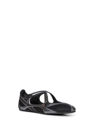 The Attico Womens Black Floor 01 Ballet Flats Polyurethane Ballerina Shoes