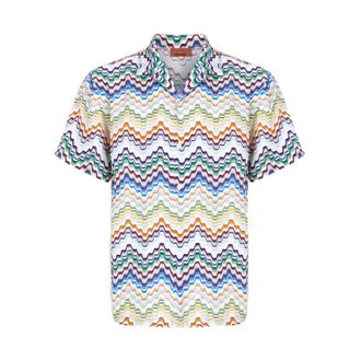 Missoni Bowlinghemd aus Viskose mit Zickzack-Print - - Shirts - Herren - Mehrfarbig - L
