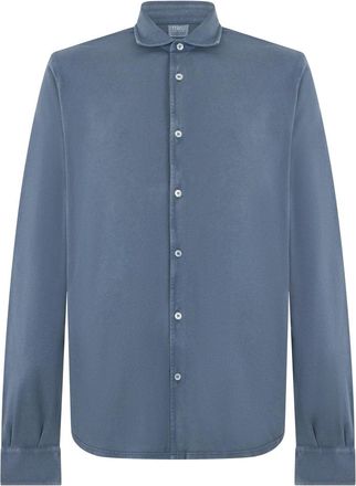 Fedeli Homme, Chemises, Bleu, Taille: 4XL Chemise &agrave; manches longues