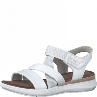 Jana Damen 8-8-28207-28 Flache Sandale, White, 39 EU