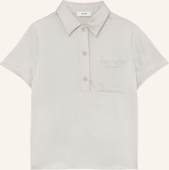 Reiss Reiss Poloshirt Polly Aus Seide grau
