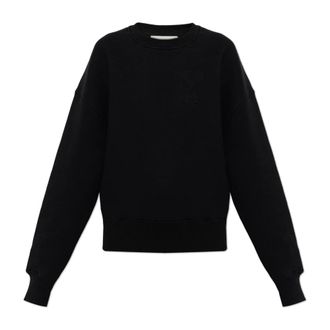 Ami Baumwoll-Sweatshirt mit rundem Logo - - Sweatshirts & Hoodies - Damen - Schwarzk - S